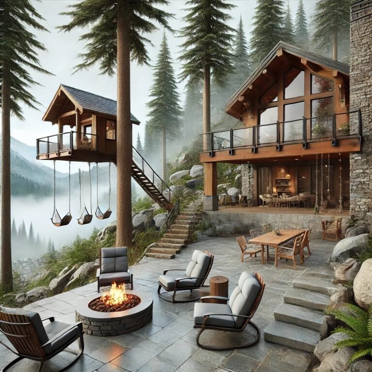 Step 7 - Cabin Outdoor Spaces | Firepits, Decks, and Landscaping ...